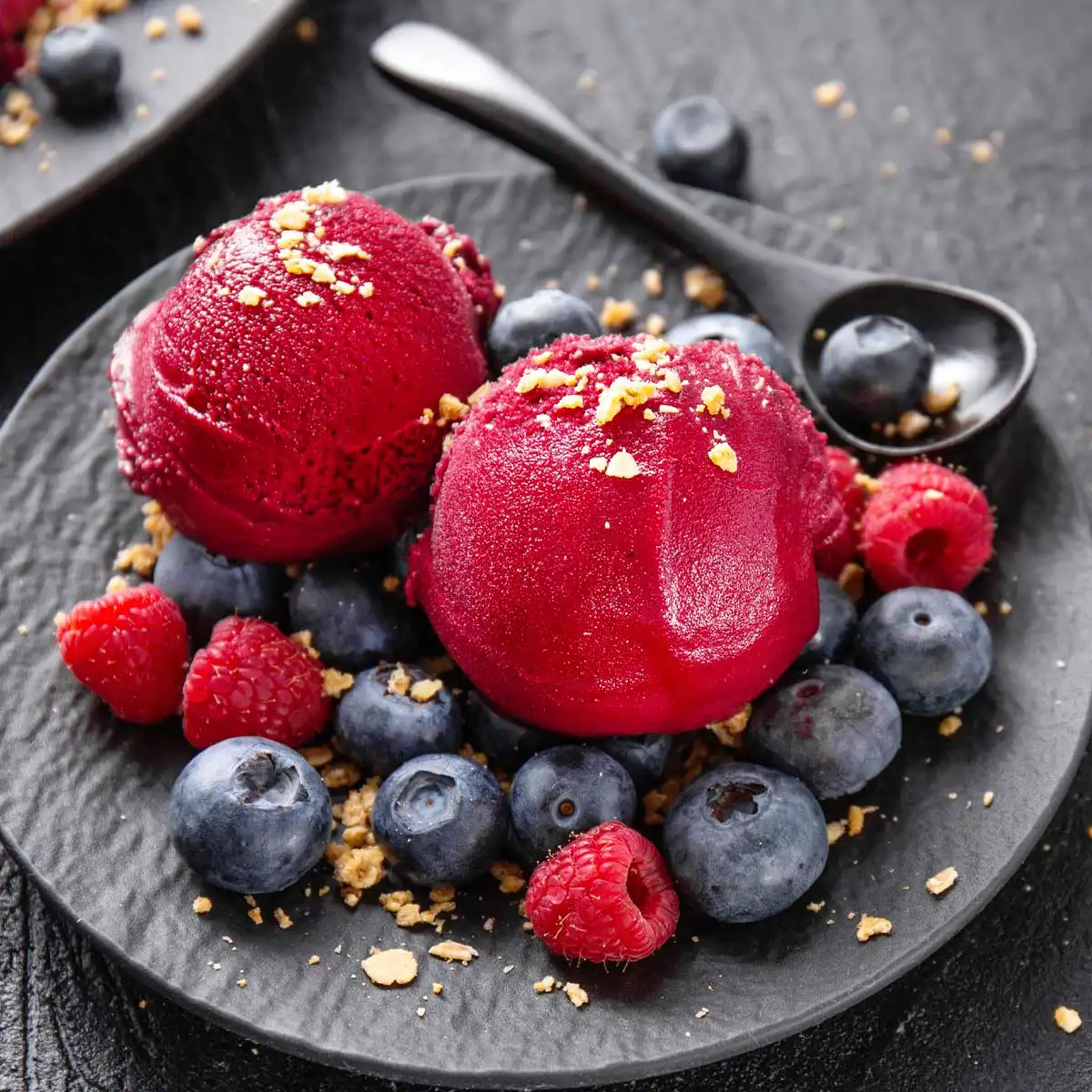 Helado de frutos rojos